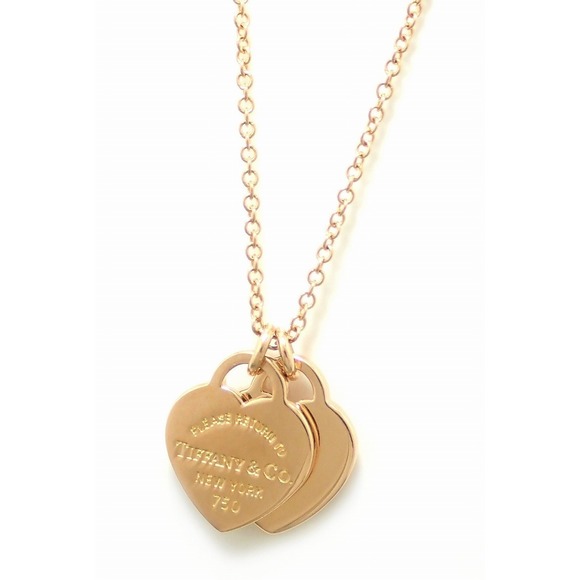 Tiffany & Co. | Jewelry | Tiffany Return To Tiffany Double Heart Pink ...